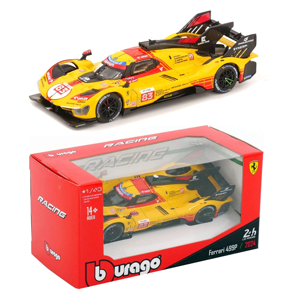 Bburago Ferrari 499P Hypercar #83 Le Mans 24H 2024 (1:43 Scale) – AGR ...