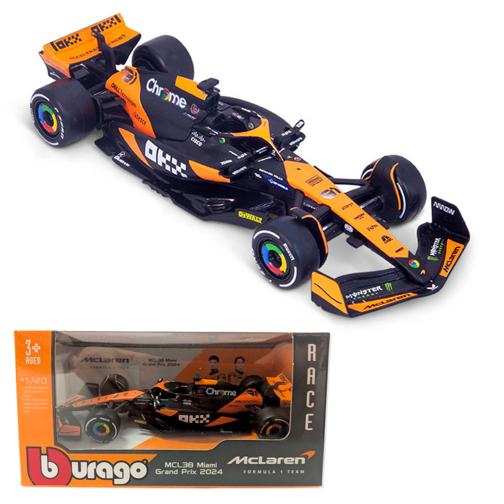 Bburago McLaren MCL38 F1 2024 Miami Grand Prix #81 Piastri (1:43) – AGR ...