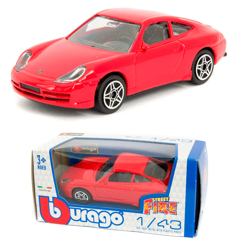 Bburago Street Fire - Porsche 911 Carrera Red (1:43) – AGR Models