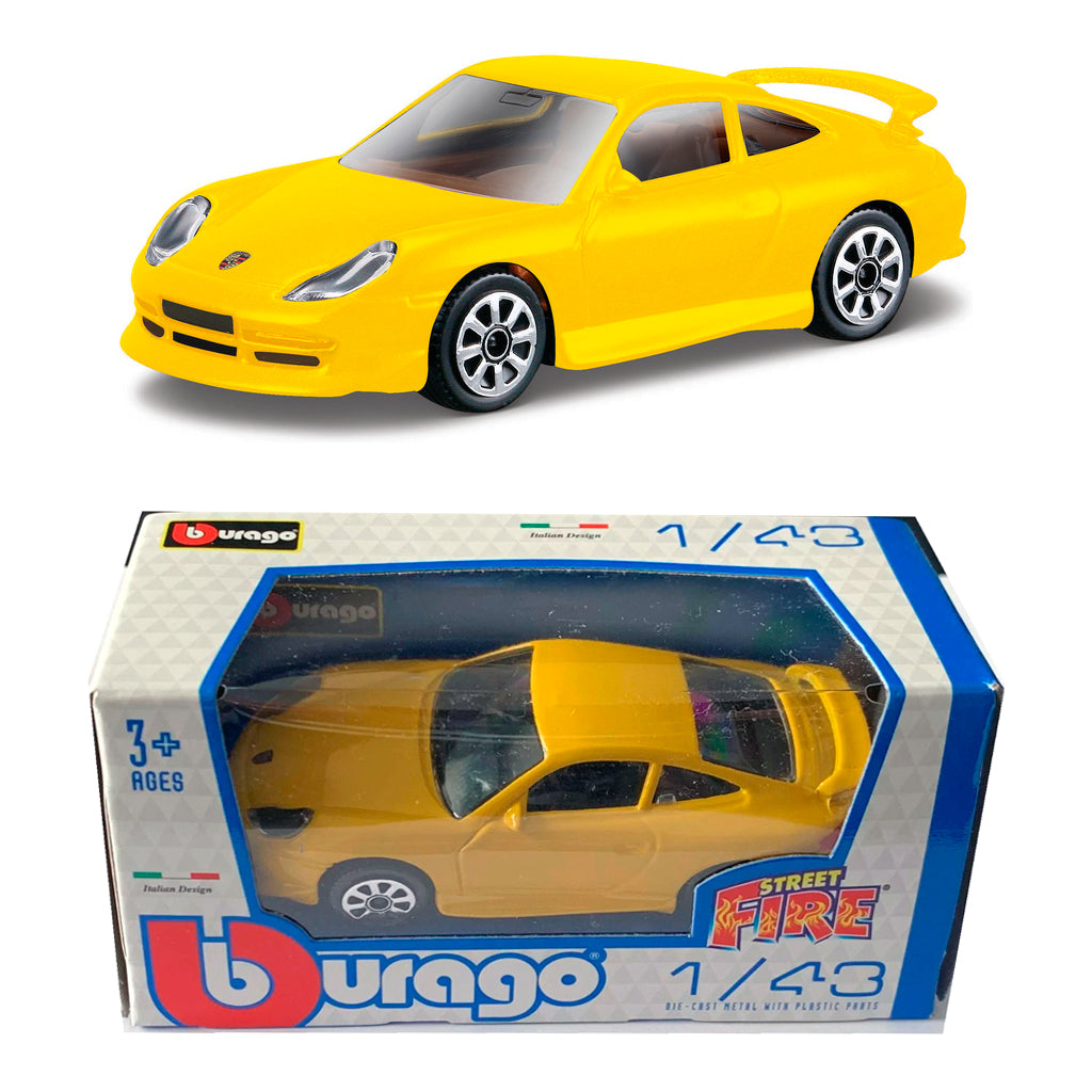 Bburago Street Fire - Porsche 911 GT3 Yellow (1:43) – AGR Models