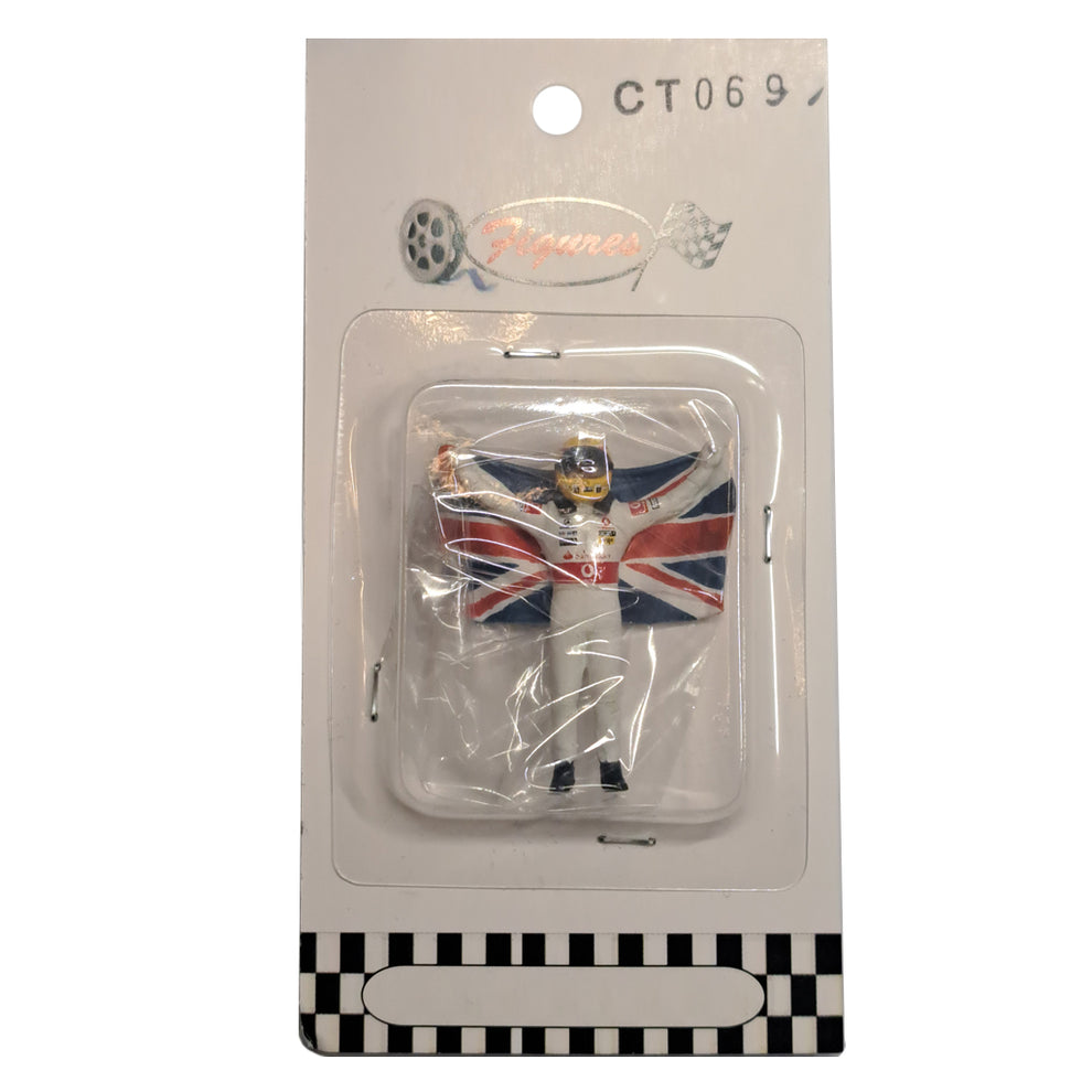 Cartrix 1:43 Diorama Figure - Lewis Hamilton 2007 With Union Jack Flag ...