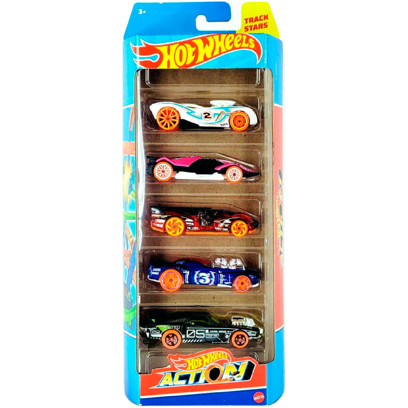 Hot Wheels 5 Car Gift Pack - Action Track Stars (HLY66) – AGR Models