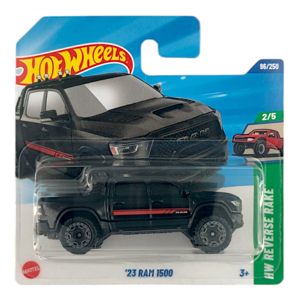 Hot Wheels - '23 RAM 1500 Black (SC) 2025 Reverse Rake (Card Creased) – AGR Models