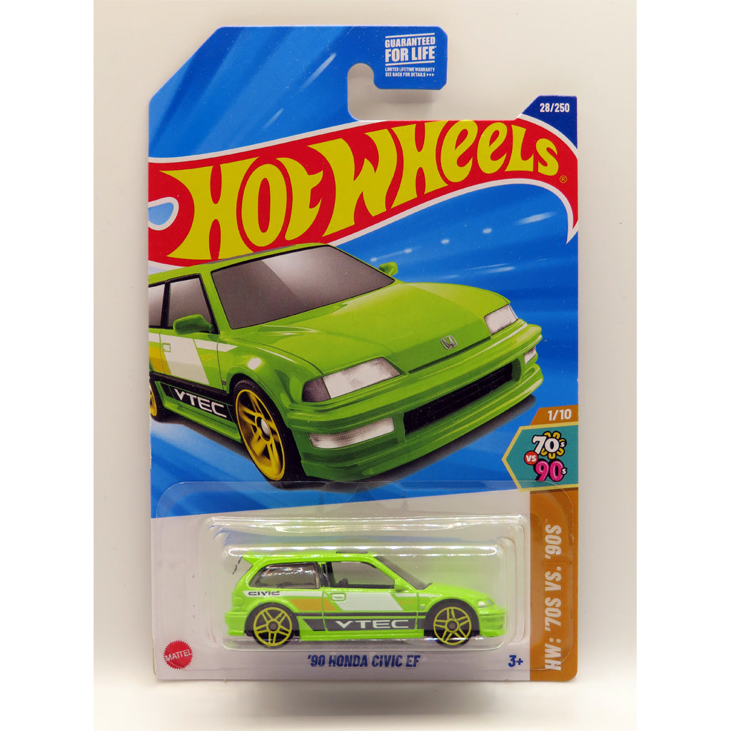 Hot Wheels - '90 Honda Civic EF Green (US LC) HYX90 (Card Creased ...