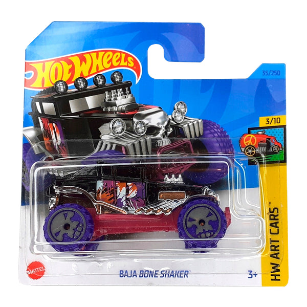 Hot Wheels - Baja Bone Shaker Black (SC) HW Art Cars (Creased Card ...