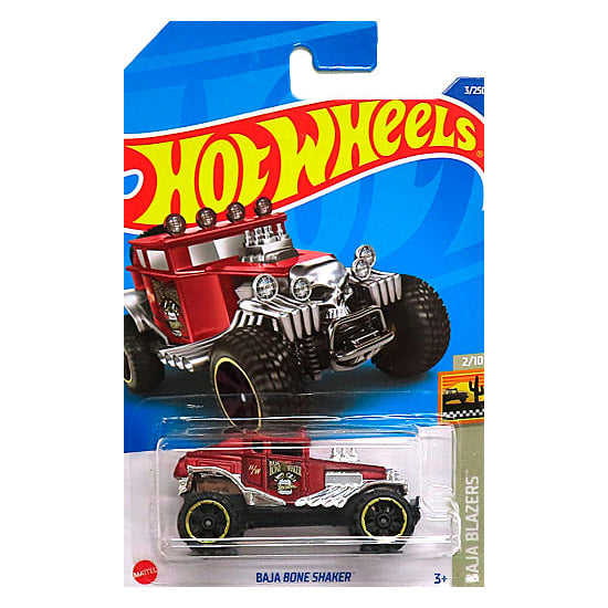Hot Wheels - Baja Bone Shaker Red (LC C/Strip) HCV09-M7C5 – AGR Models