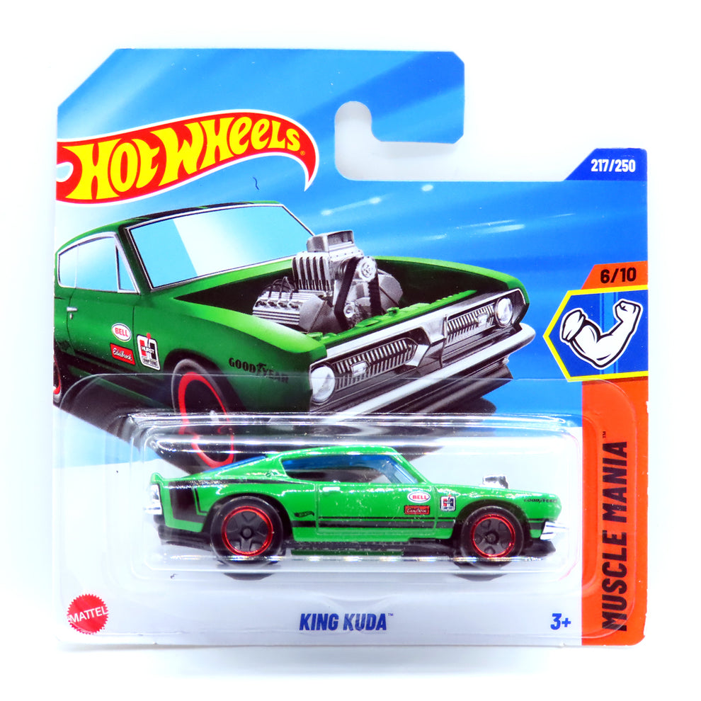 Hot Wheels - King Kuda Green (SC) 2025 Muscle Mania (Card Creased ...