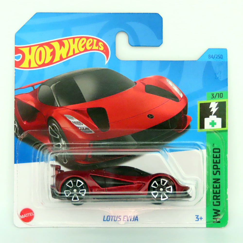 Hot Wheels - Lotus Evija Red (SC) 2023 HW Green Speed (Card Creased ...