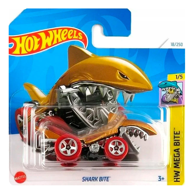 Hot Wheels - Shark Bite Gold (SC) HTC01 (HW Mega Bite) (Card Creased ...