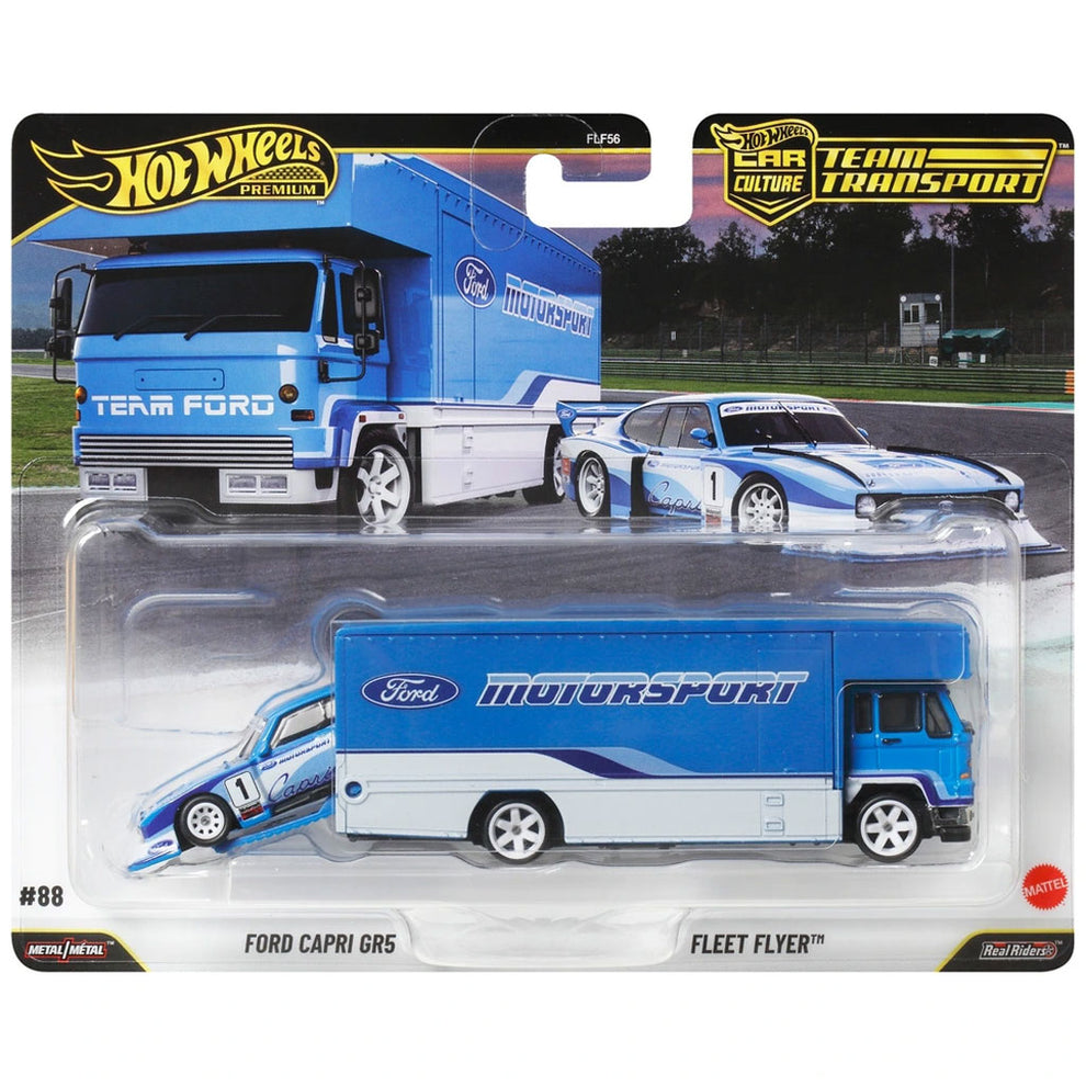 Hot Wheels Team Transport #88 - Ford Capri GR5 (JHX89) (Creased Card ...