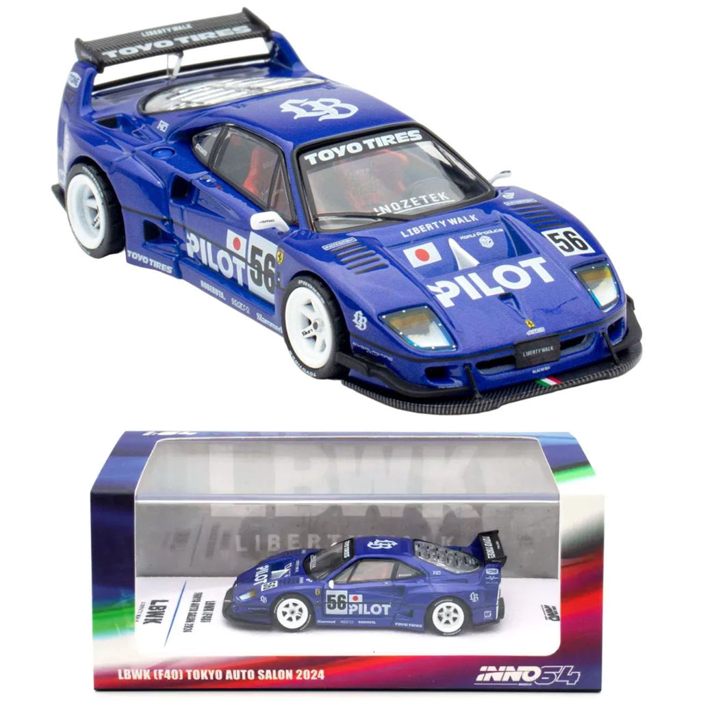 Inno64 LBWK Ferrari F40 Blue Tokyo Auto Salon 2024 (1:64) – AGR Models