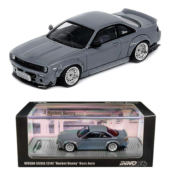 Inno64 Nissan Silvia S14 Rocket Bunny Boss Aero Grey (1/64) – AGR Models
