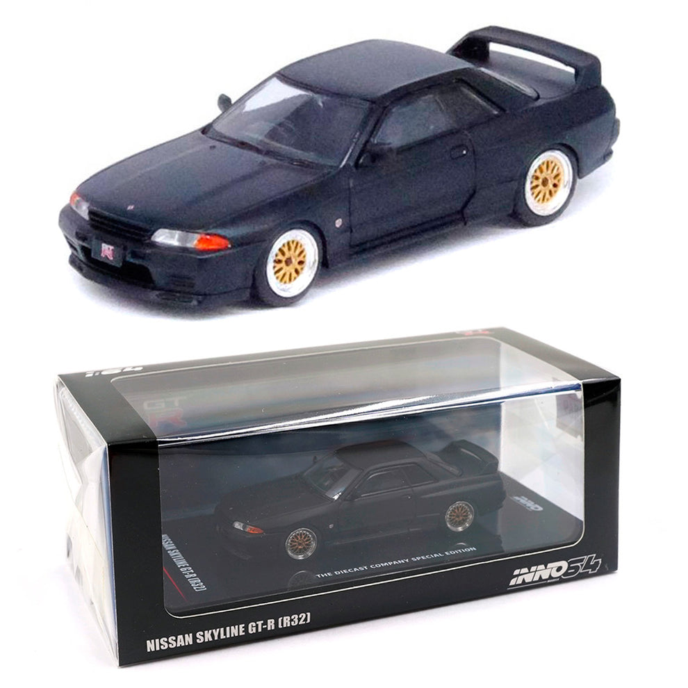 Inno64 Nissan Skyline GT-R R32 Matt Black (1:64) – AGR Models