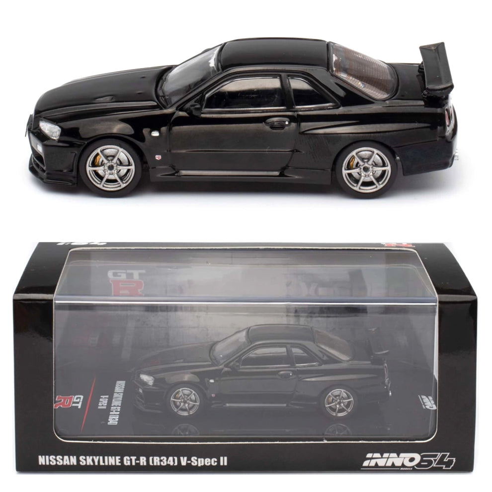 Inno64 Nissan Skyline GT-R R34 V-Spec II Black (IN64-R34VS-BLA) 1:64 ...
