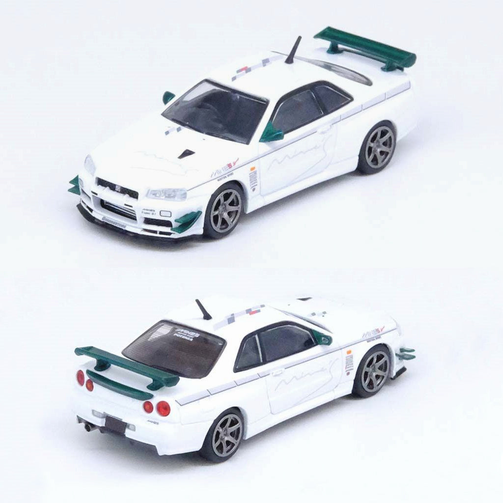 Inno64 Nissan Skyline GT-R R34 V-Spec N1 Tuned By Mine's White (1:64) – AGR Models
