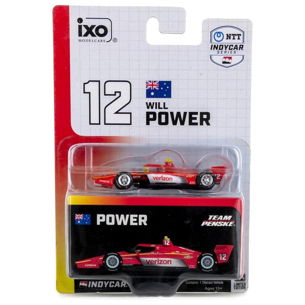 IXO NTT Indycar Series 2025 - #12 Will Power (1:64 Scale) (Tatty Card ...