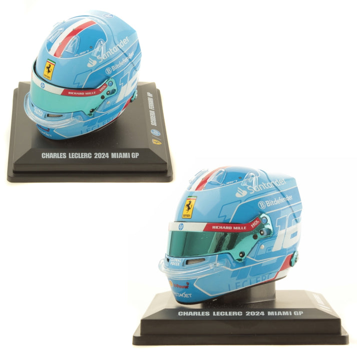 Charles Leclerc 2024 Miami GP Scuderia Ferrari F1 Helmet 1:5 Looksmart ...