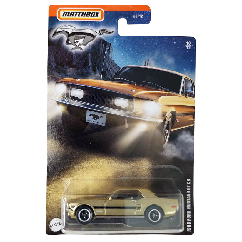 Matchbox 1968 Ford Mustang GT CS Gold (GTL04) (Ford Mustang Series ...