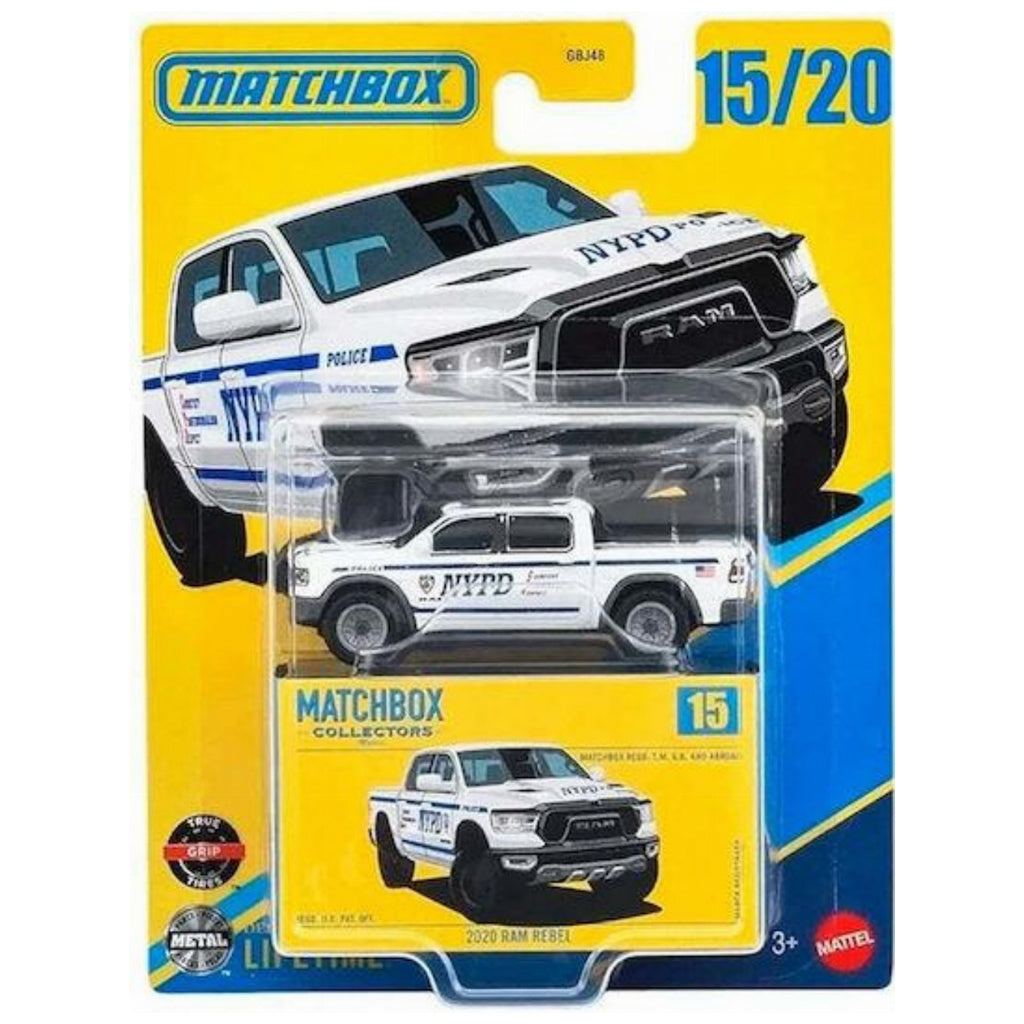 Matchbox Collectors Series 2025 - 2020 RAM Rebel NYPD (1:64 Scale ...