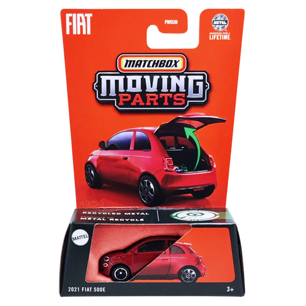 Matchbox Moving Parts 2025 - 2021 Fiat 500E Red (1:64 Scale) – AGR Models