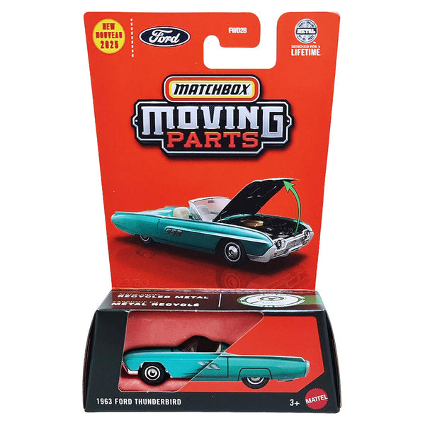 Matchbox Moving Parts 2025 - 1963 Ford Thunderbird Blue (Card Marked ...