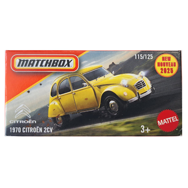 Matchbox Power Grabs - 1970 Citroen 2CV Yellow (JBT95) (Box Dented ...