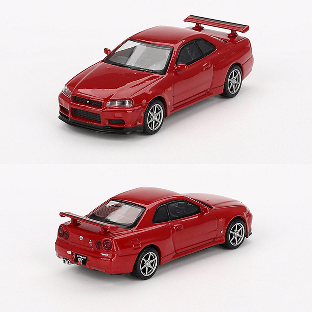 Mini GT Nissan Skyline GT-R R34 V-Spec Active Red (796) (1:64 Scale ...