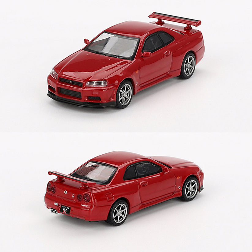 Mini GT Nissan Skyline GT-R R34 V-Spec Active Red (796) (1:64 Scale ...