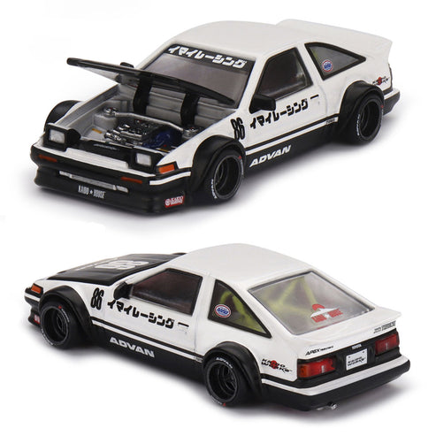 Mini GT Toyota Sprinter Trueno Kaido Street V1 White / Black (180 ...