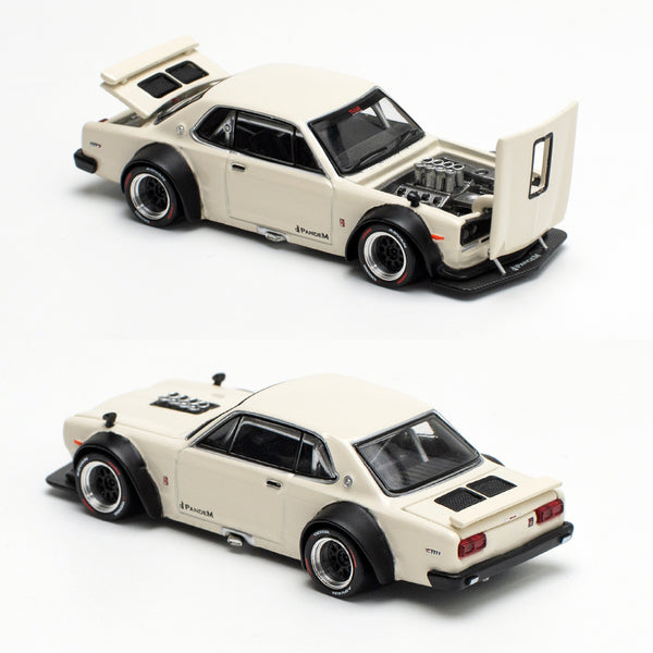 Pop Race Nissan Skyline GT-R V8 Drift Hakosuka White (1:64) – AGR Models
