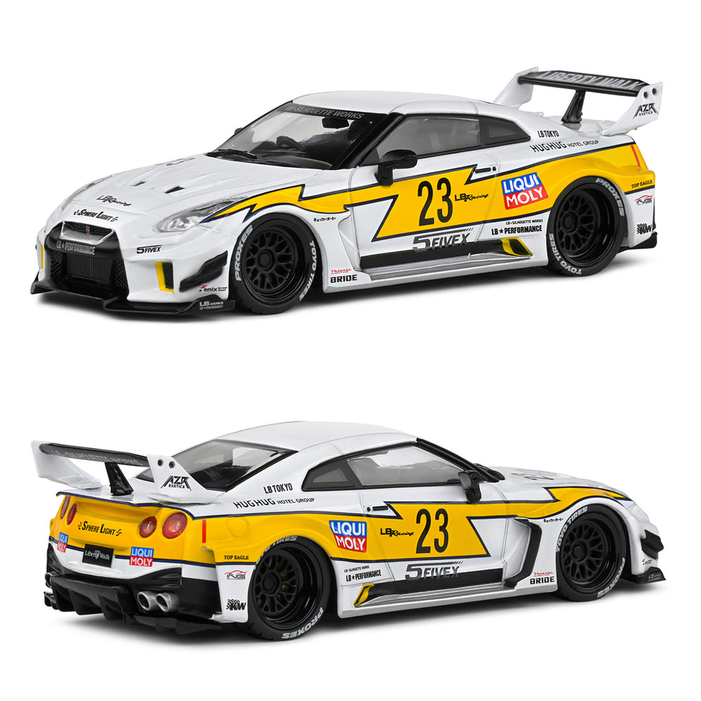 Solido Nissan GT-R R35 With Liberty Walk Body Kit White (1:43) – AGR Models