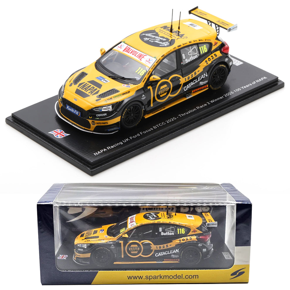 Spark Ford Focus BTCC NAPA 100 Years Livery Thruxton 2025 (1:43 Scale ...