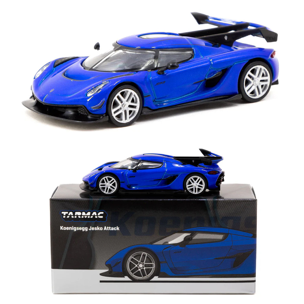 Tarmac Works Koenigsegg Jesko Attack Blue (1:64) – AGR Models