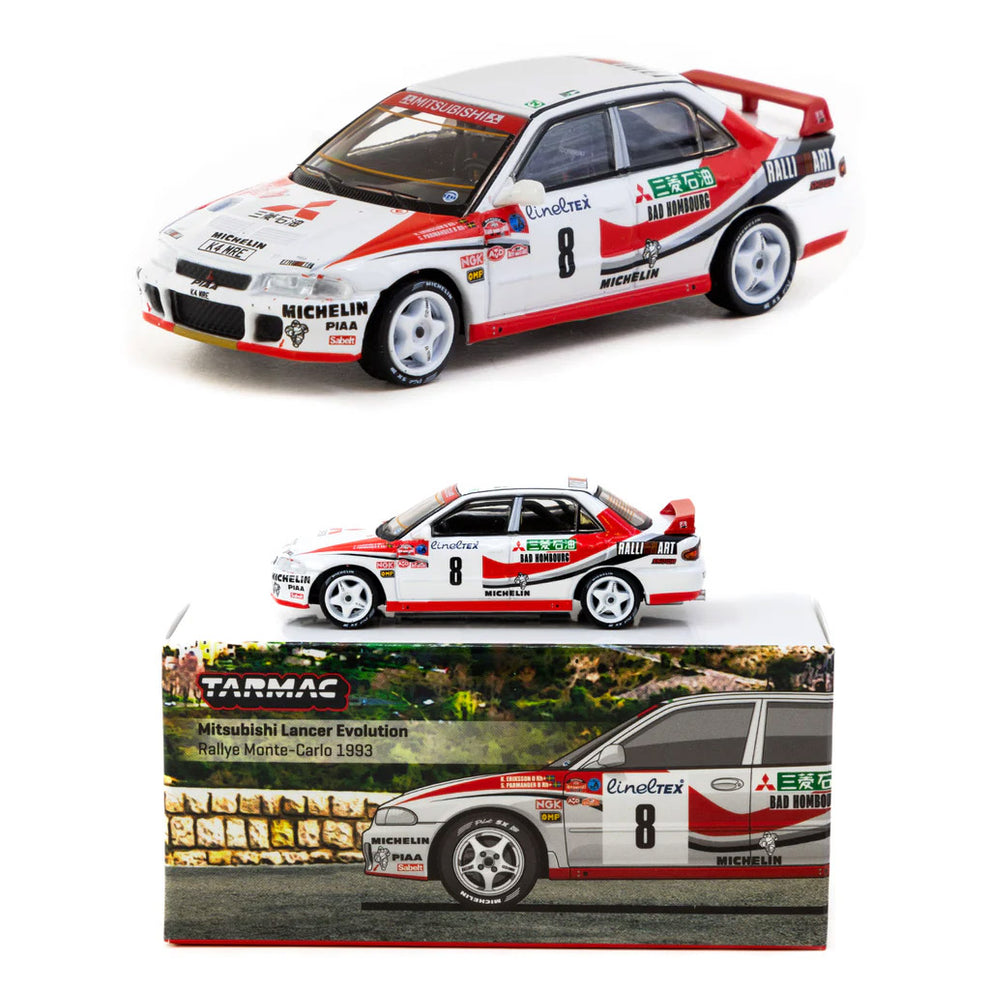 Tarmac Works Mitsubishi Lancer Evolution #8 Monte Carlo Rally 1993 ...