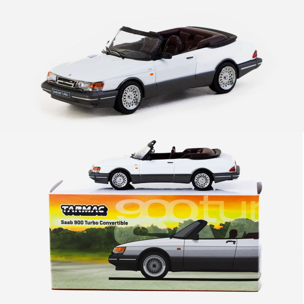 Tarmac Works Saab 900 Turbo Convertible White (1:64 Scale) – AGR Models