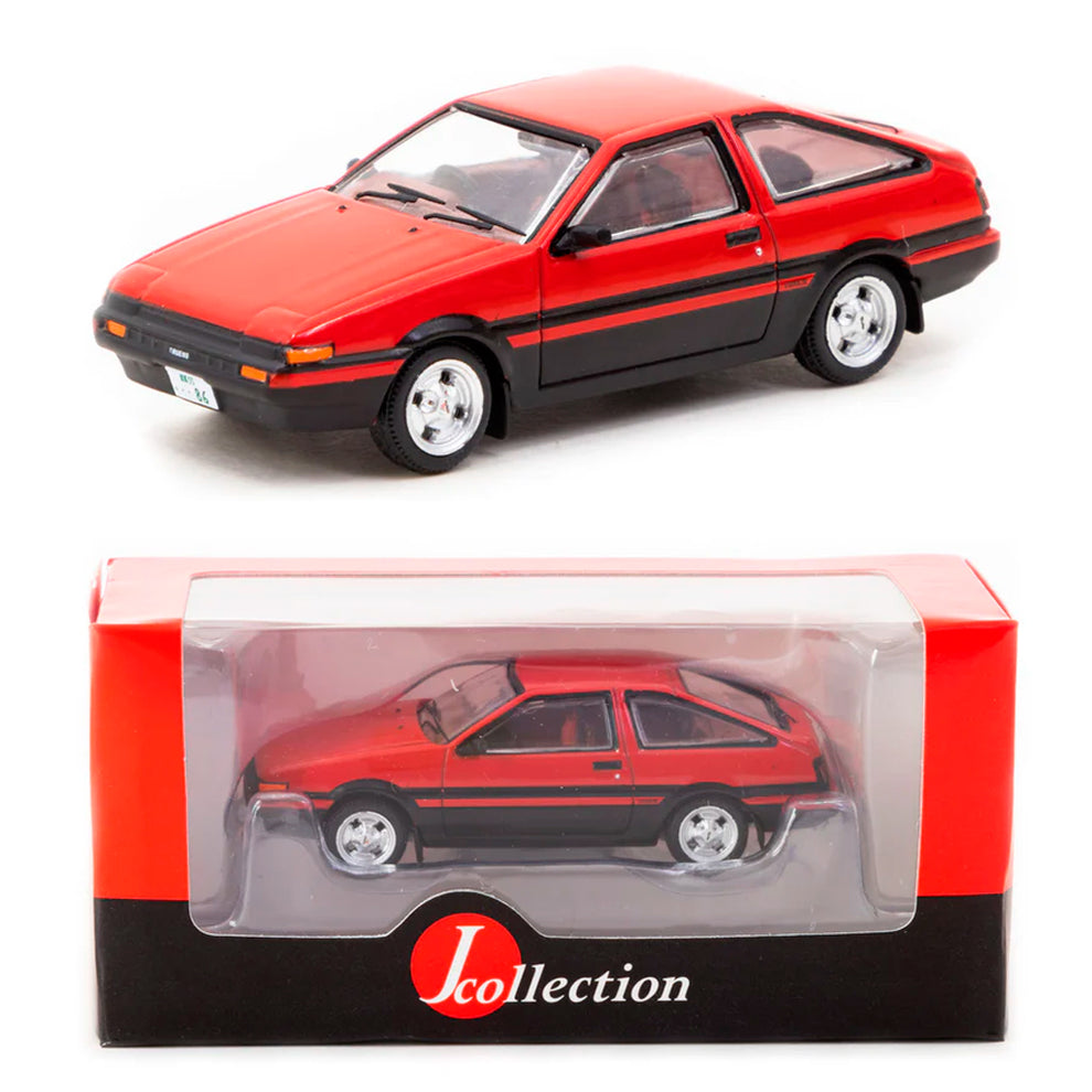 Tarmac J Collection Toyota Sprinter Trueno AE86 Red / Black (1:64) – AGR Models