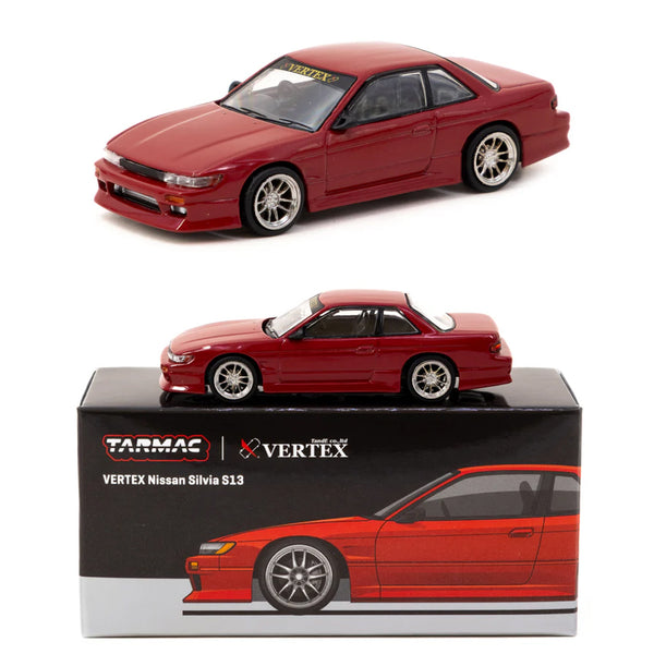 Tarmac Vertex Nissan Silvia S13 Red Metallic (1:64 Scale) – AGR Models