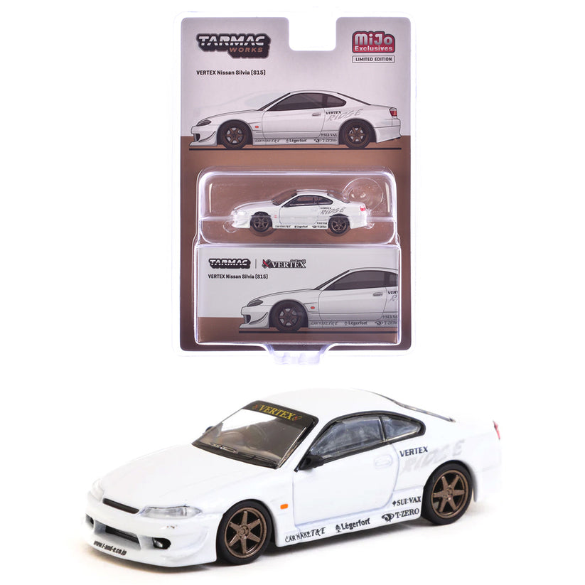 Tarmac Vertex Nissan Silvia S15 White Metallic (1:64) (Blister Pack ...