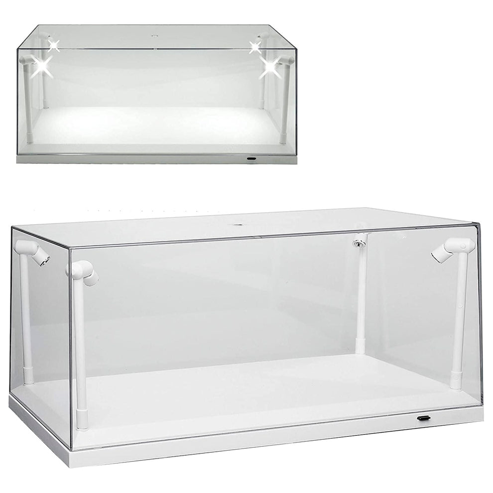 Triple9 Display Case With LED Lights White Base (1:18 Scale) – AGR Models
